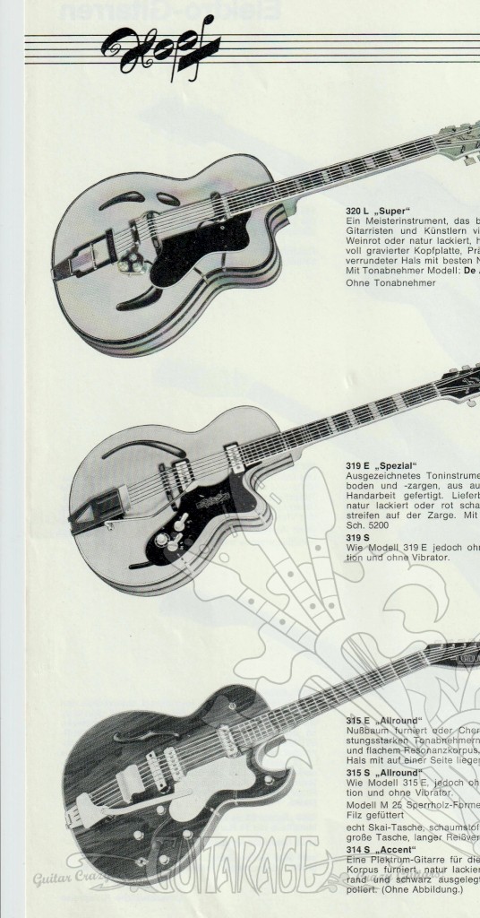 Hopf musical instruments Europa Full program 1964-65 dealer catalog ...