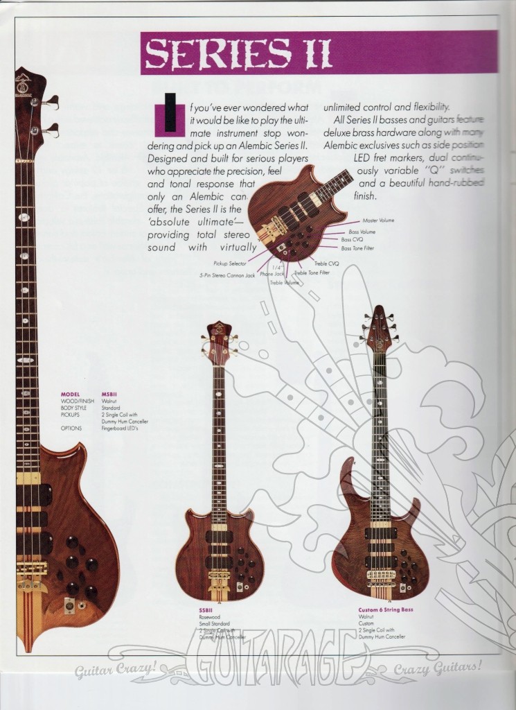 Alembic guitars & basses catalog prospekt 1989 made in USA - Guitarage ...
