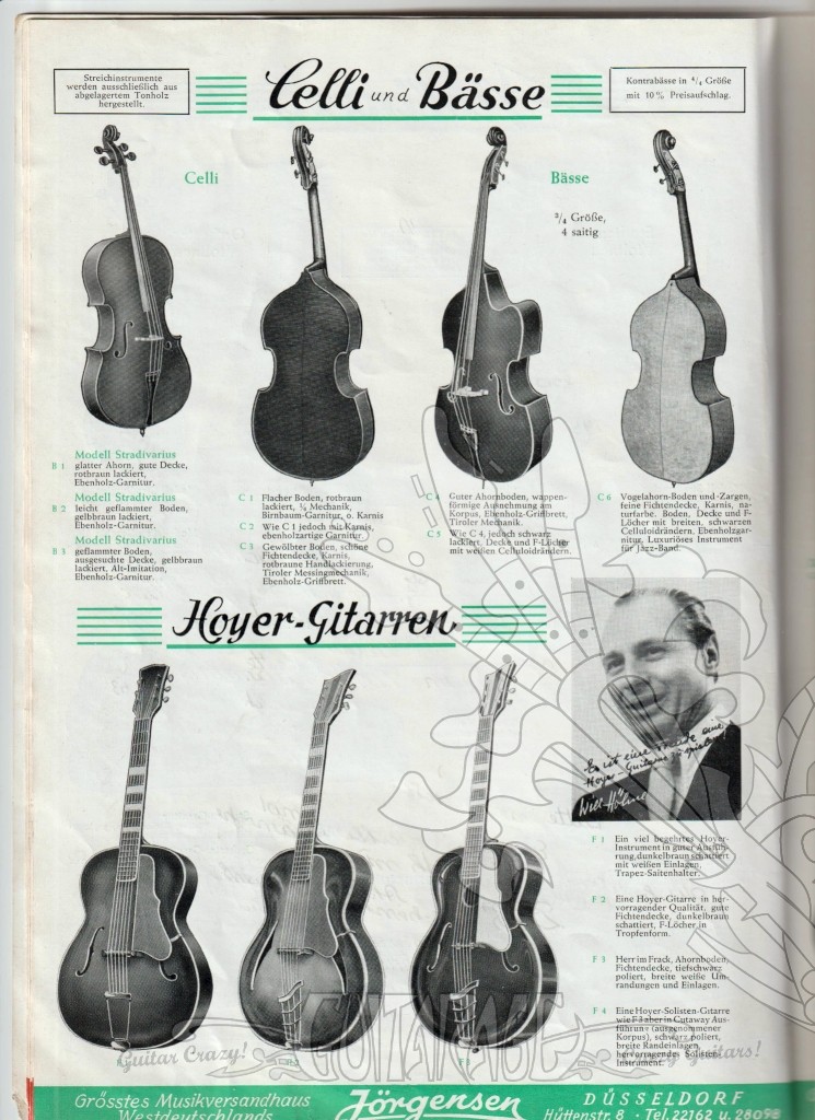 Jörgensen musikinstrumente prospekt katalog & pricelist 1960s Germany ...