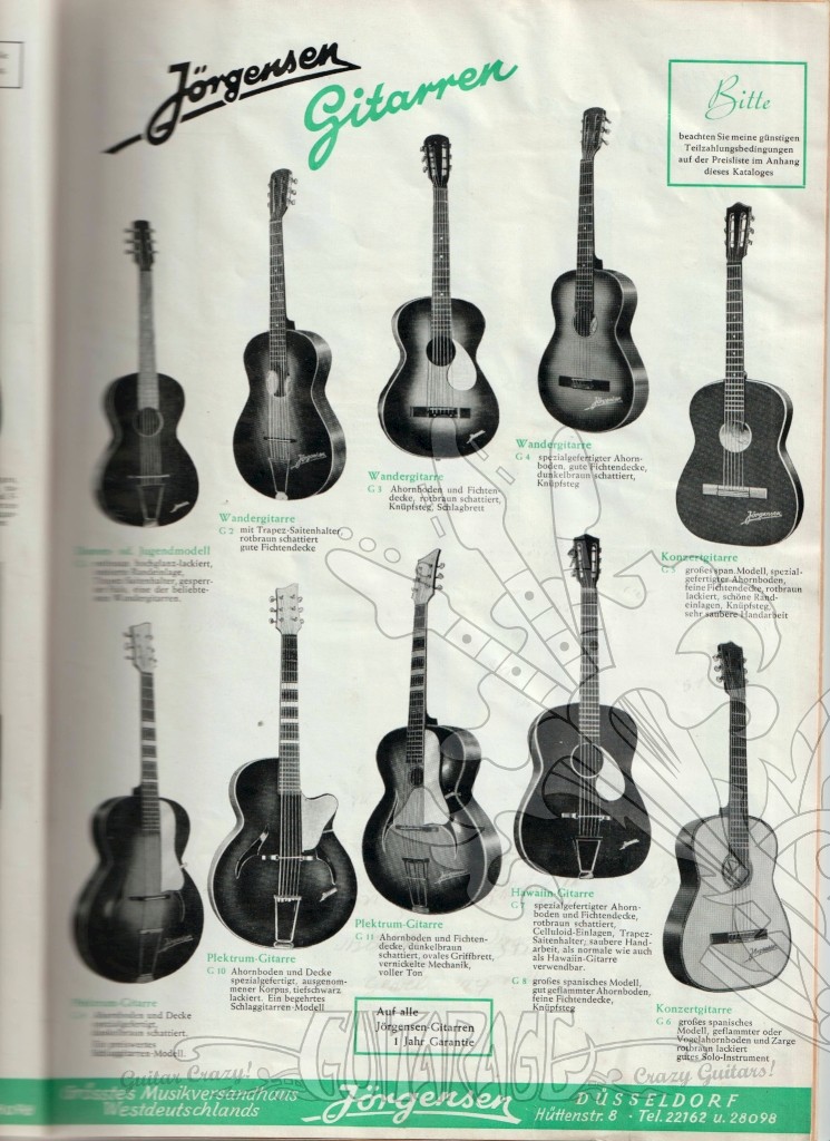 Jörgensen musikinstrumente prospekt katalog & pricelist 1950-60s ...