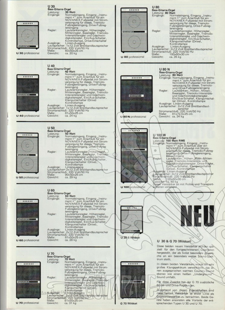 Novanex Perfection in power amps & soundsystem catalog 1970s made in ...