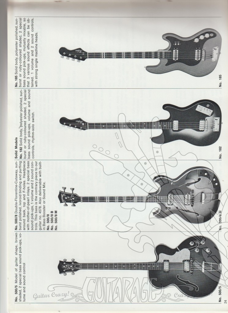 Hofner musical instruments catalog 1970s made in Germany - Guitarage.nl ...