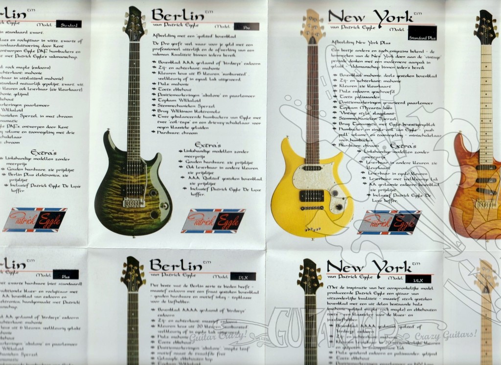 Patrick Eggle 'World class guitars made in England' folded guitar ...