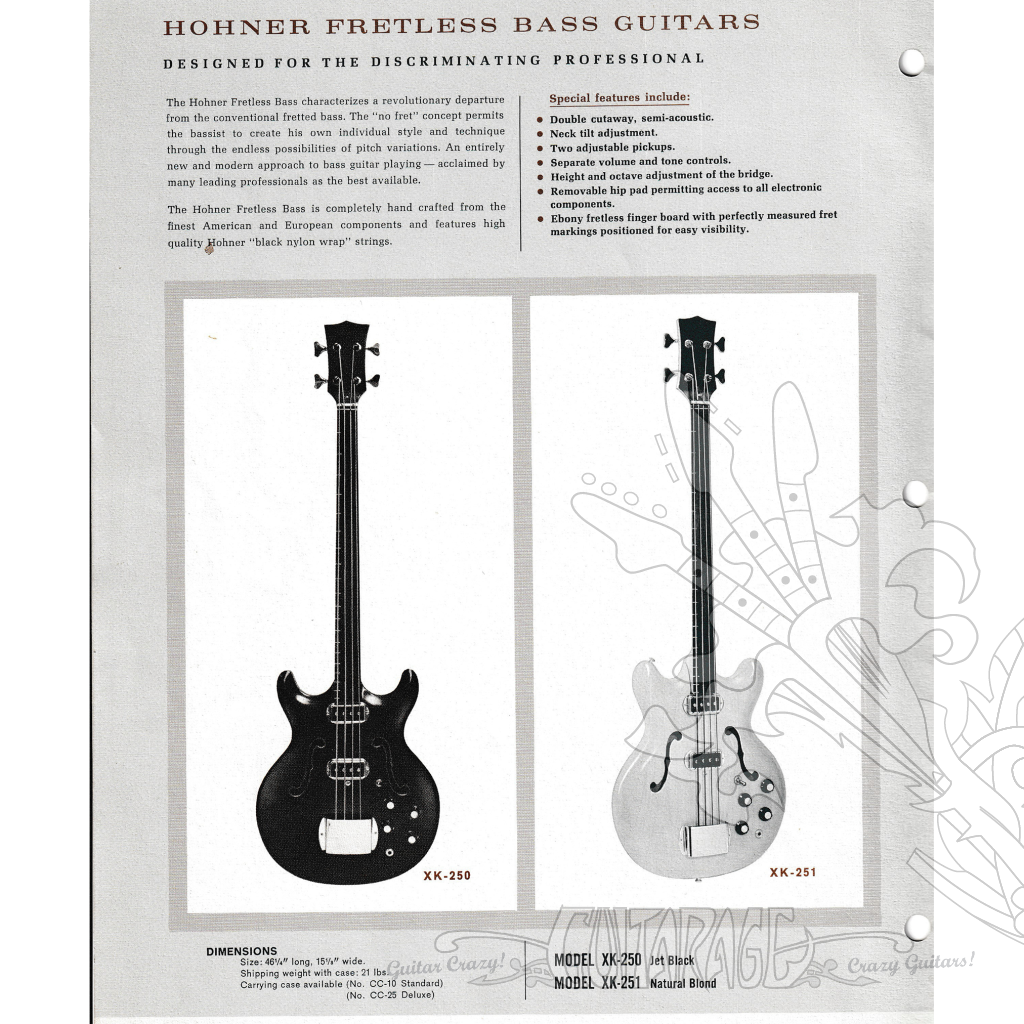 Hohner guitar bass amp catalog 1969 made in USA - Guitarage.nl - Guitar ...